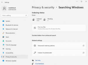 Manage Indexing Options and Settings for Windows 11